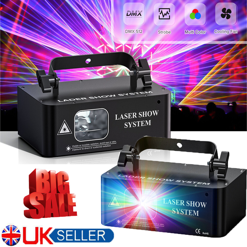 500mW RGB 3D Scanner Laser Projector LED DMX512 Disco Party DJ Light ...