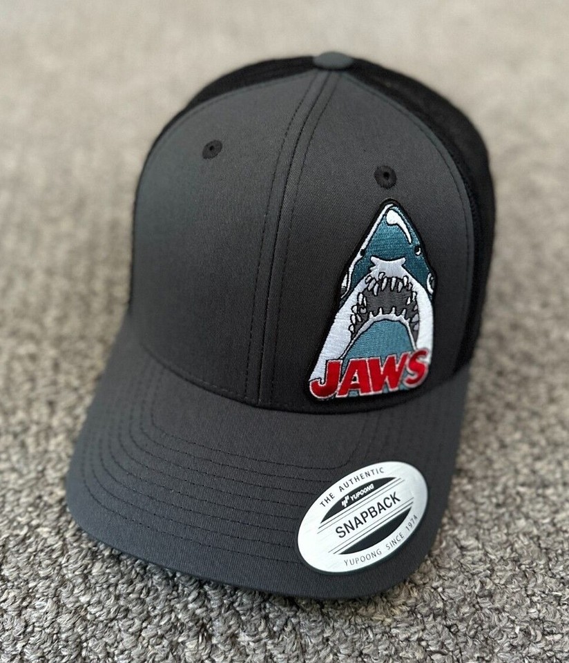 JAWS Hat SnapBack Limited Edition SHARK Mesh Individually Handcrafted ...