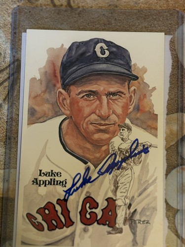Luke Appling HOF Perez-Steele Postcard Signed Chicago | eBay