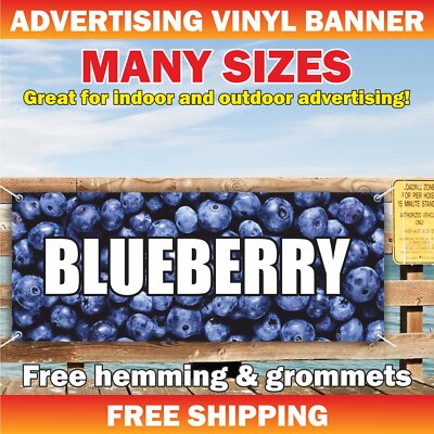 Blueberry Advertising Banner Vinyl Mesh Sign Fruit Vegetable Berry Farm ...