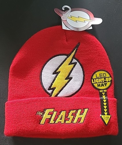 DC Comics,The Flash Logo Winter Hat / Beanie with LED lights -New | eBay