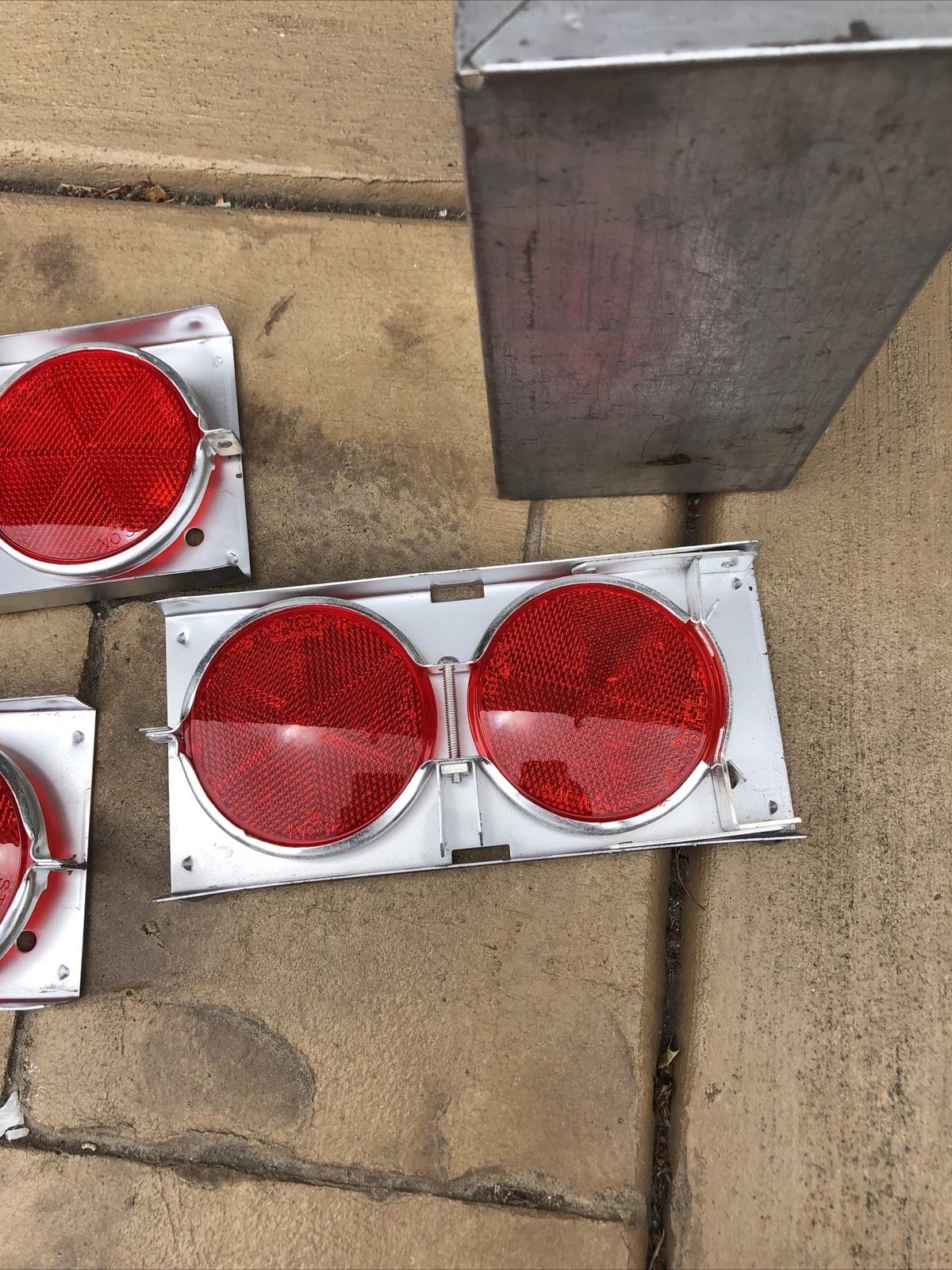 VTG Vintage KD lamp Reflector Flares Flags Metal Box HOT ROD CLASSIC ...