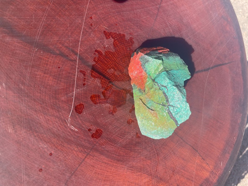 1Lb 3oz Sonora Sunrise Sunset Stone Rough Chrysocolla Cuprite 5"x2.5 ...