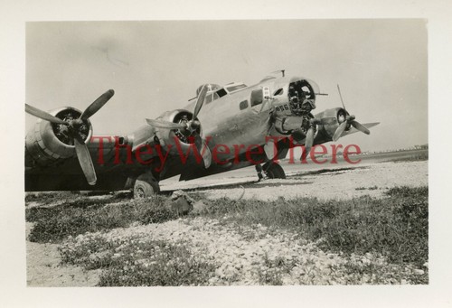 WWII photo- 2nd Bomb Group- B 17 Bomber plane w/ NOSE DAMAGE (44-6656 ...