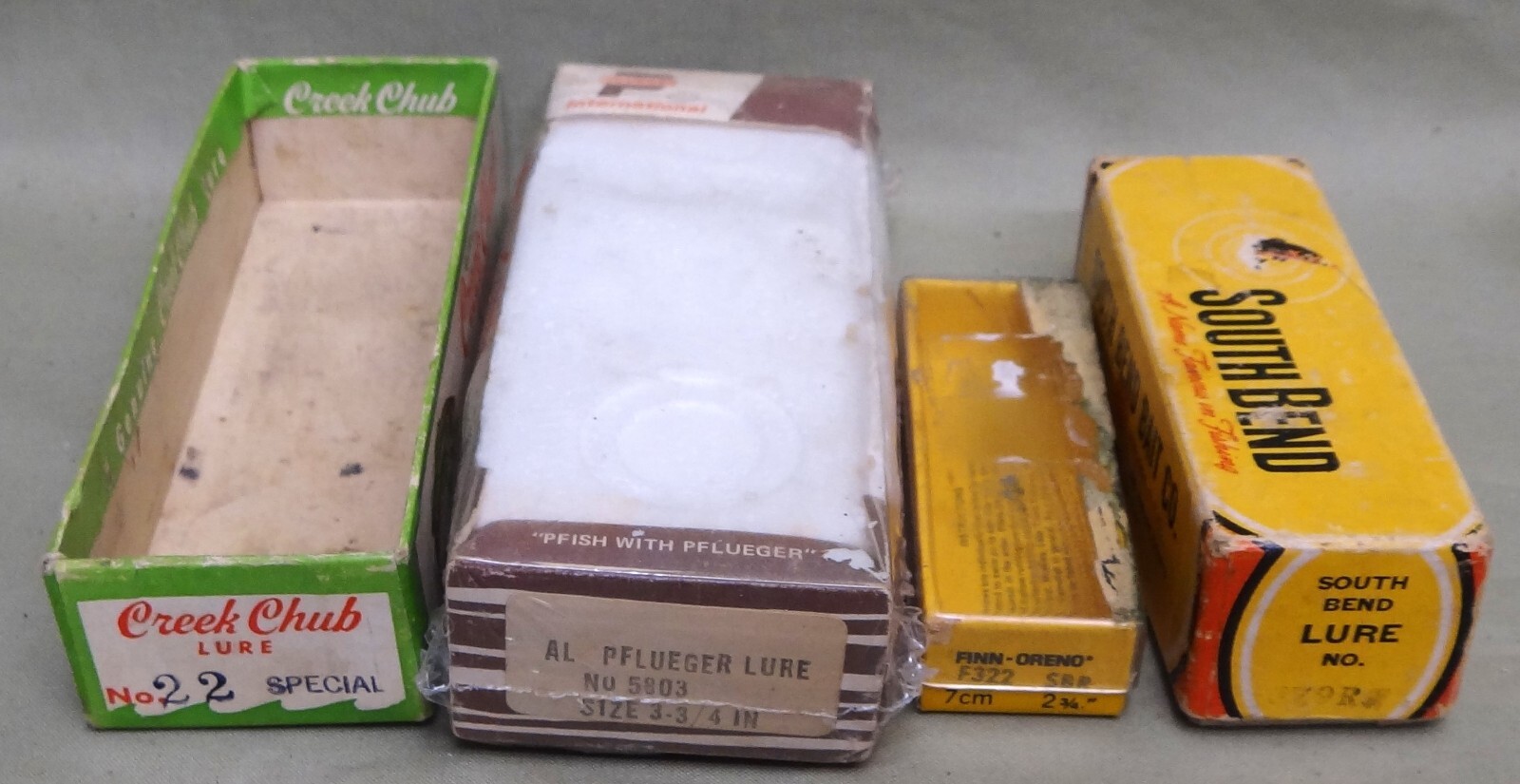 Lot of 4 Empty Vintage Fishing Lure Boxes, South Bend/CCB/Pflueger | eBay