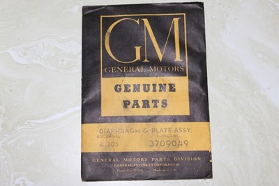 NOS 53 54 55 Corvette Powerglide Vacuum Modulator Diaphragm 3709049 ...