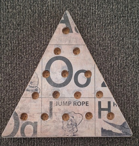 Wooden Triangle Peg Game - Handmade | eBay