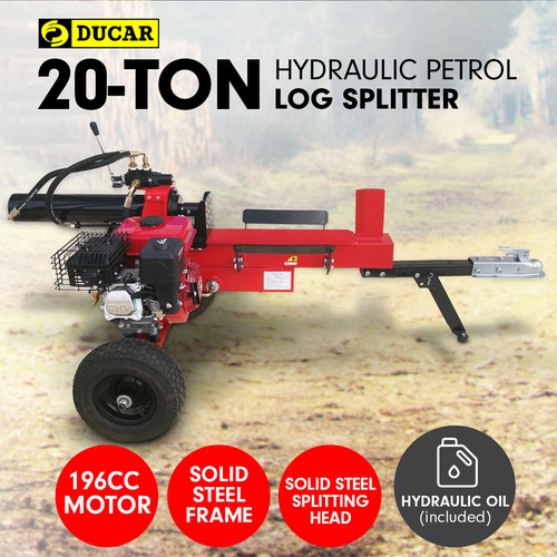 Ducar 20T PETROL HYDRAULIC LOG SPLITTER WOOD TIMBER FIREWOOD BLOCK ...