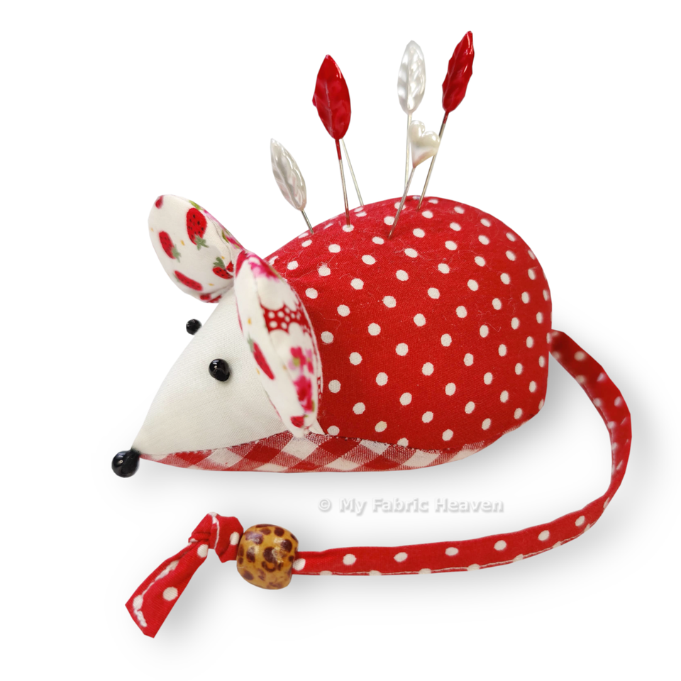 TWO Easy Sewing PATTERNS Valentine Heart & Mouse Pin Cushion by My ...