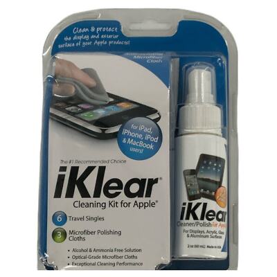 iKlear Screen Polish Cleaning Travel Kit for Apple Devices HDTVs Plasma ...