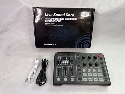 M6 Live Sound Card PC External Sound Card Audio Mixer Multiple Sound ...