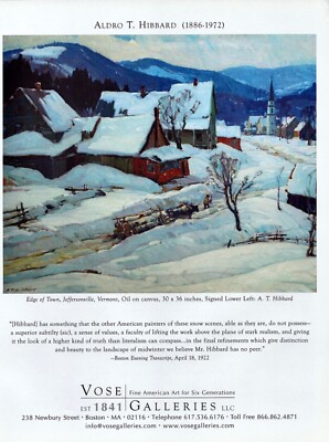 ALDRO T. HIBBARD Art Gallery Exhibit ~ Jeffersonville Vermont ~ PRINT ...