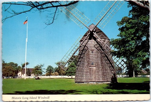 Postcard Historic Long Island Windmill Water Mill Long Island New York ...