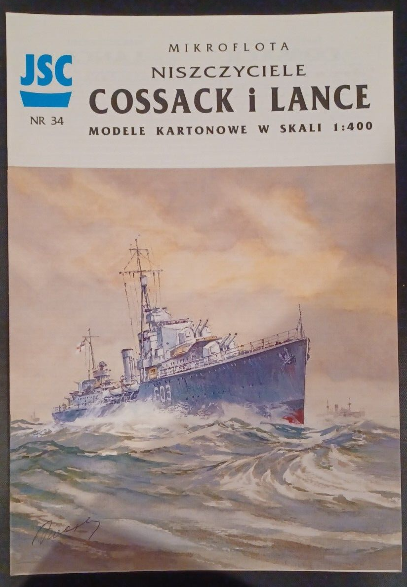 JSC | No. 34 | 1:400 Destroyers HMS Cossack & HMS Lance Paper Model Kit ...