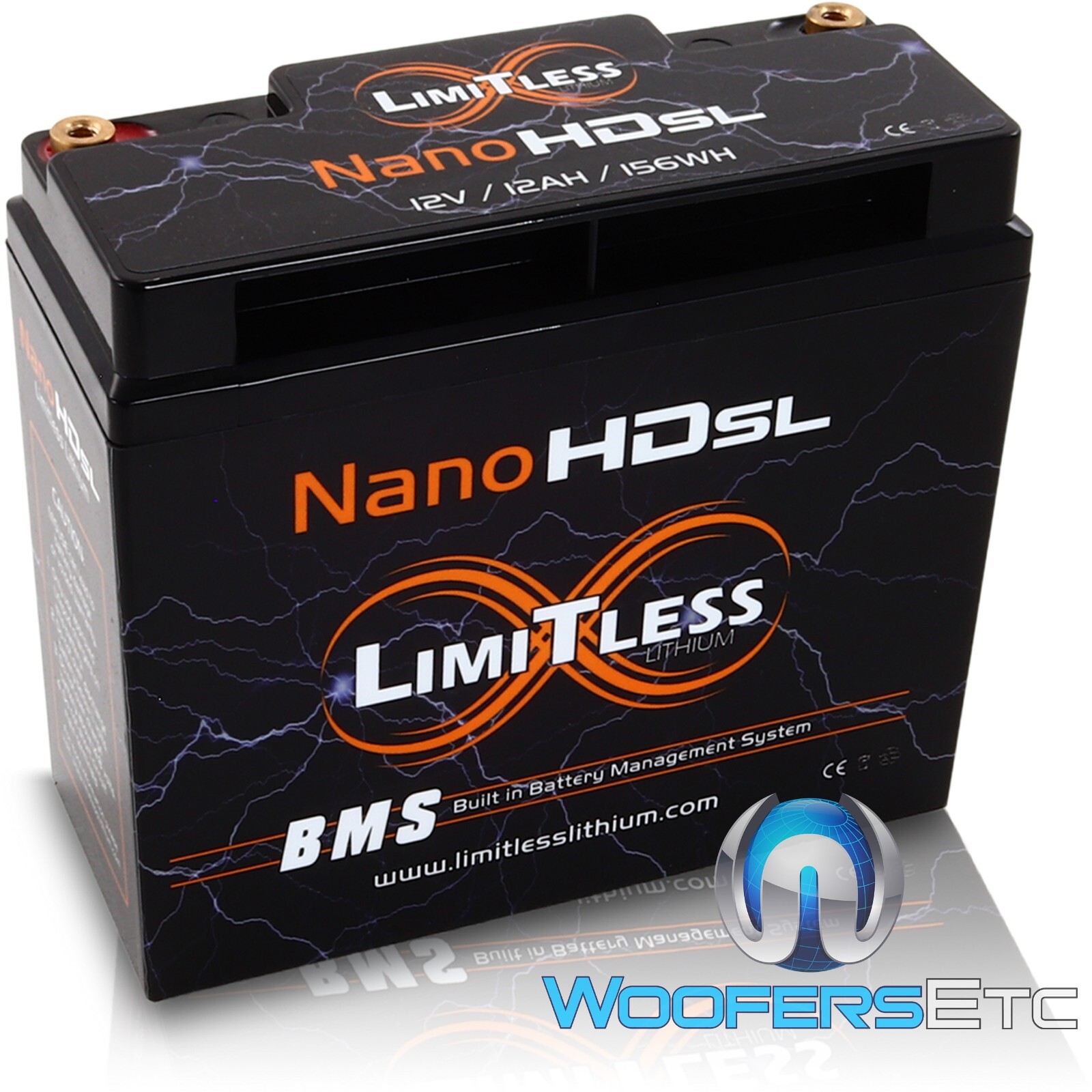 LIMITLESS LITHIUM NANO-HD SL 12AH MOTORCYCLE POWER SPORTS BCI 20 CASE ...