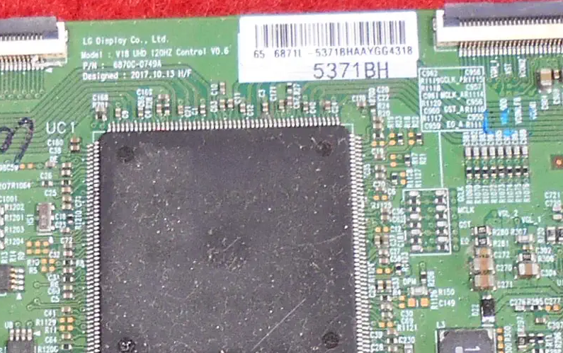 Sony XBR-65X850F XBR-65X850G XBR-65X800H T-Con Board 6871L-5371B (6870C ...