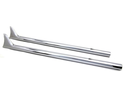 42 inch Straight Fishtail Exhaust Extension Set Chrome fits Harley ...