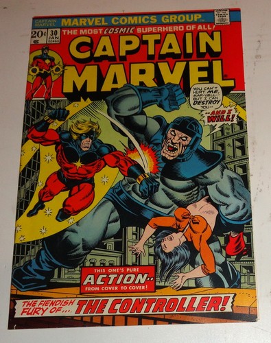 CAPTAIN MARVEL #30 JIM STARLIN CLASSIC CONTROLLER 9.0 HIGH GRADE 1974 ...