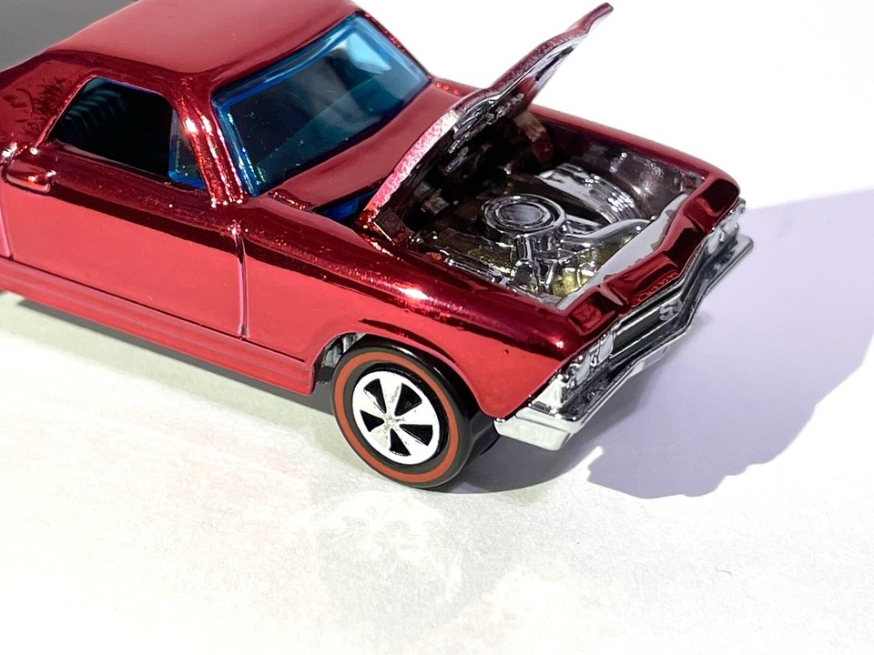 Hot Wheels REDLINE “CUSTOM MADE CANDY CHROME RED ” '68 Chevy El Camino ...