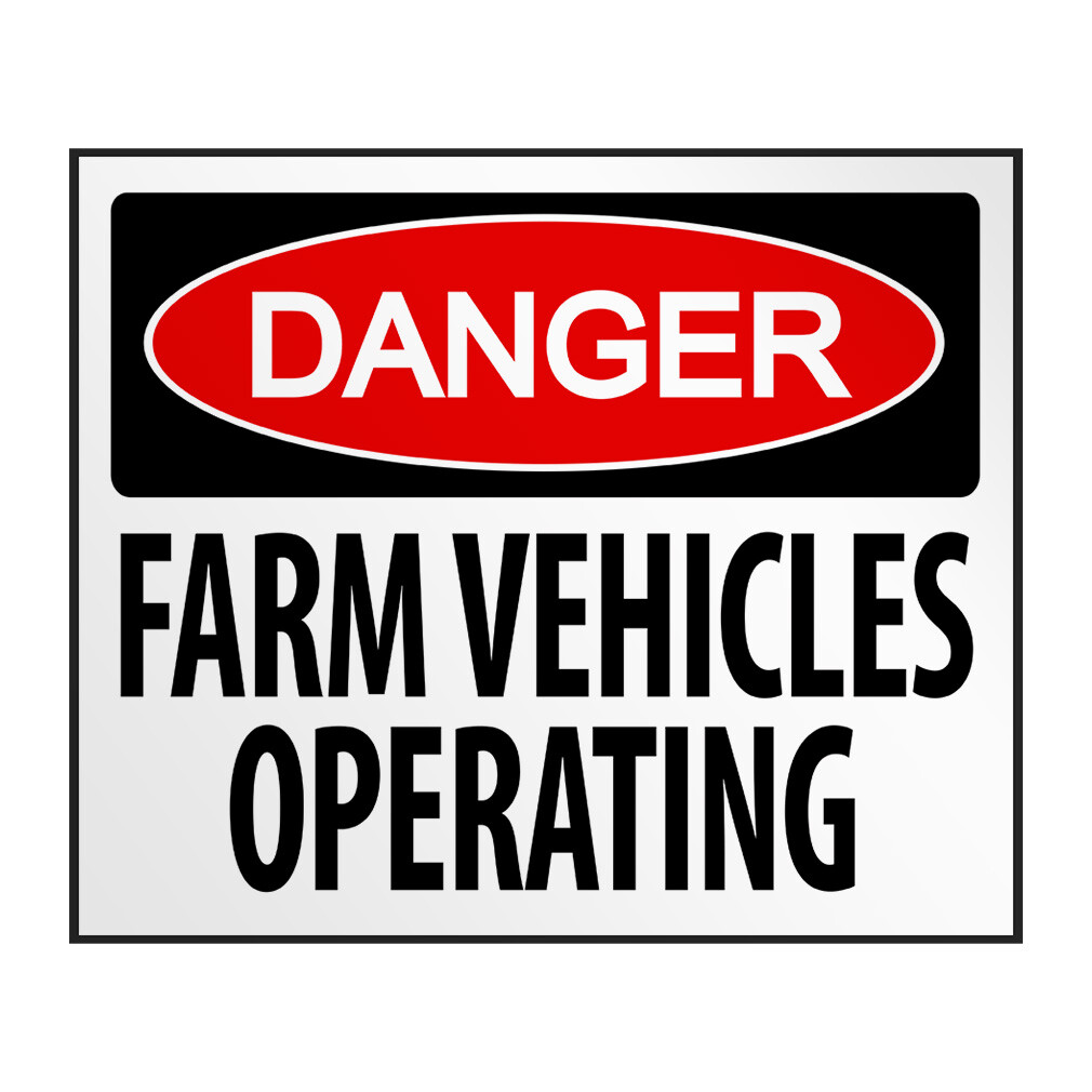 Industrial Decals Horizontal Vinyl Stickers Farm Vehicles Sign Safety ...