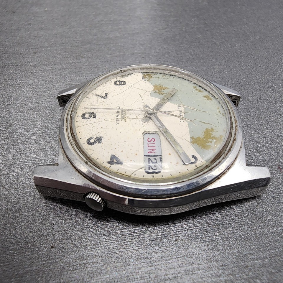 Seiko DX MACV-SOG Watch Men 36mm White Dial Silver Tone Daydate 6106 ...