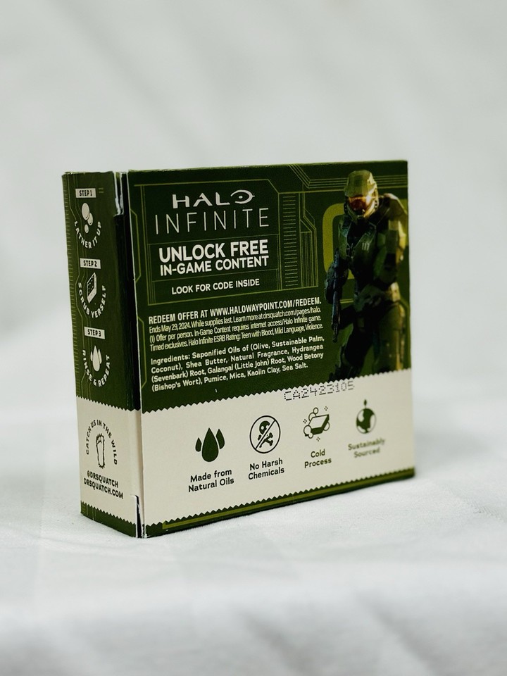 Dr. Squatch x Halo Spartan Scrub 1x Soap Infinite WITH Smellbringer ...
