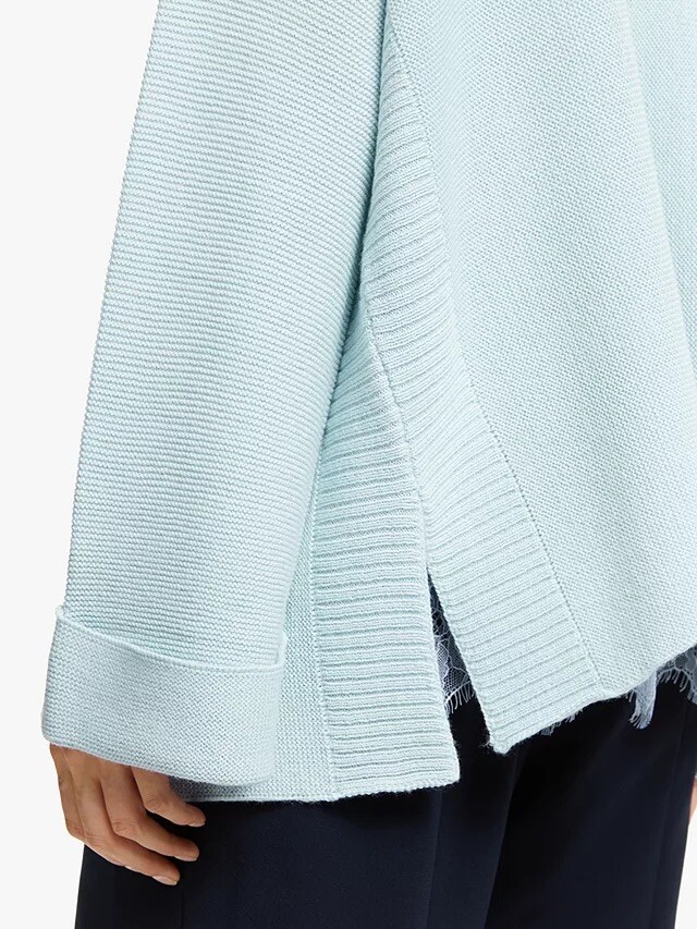 Modern Rarity Links Cardigan blue wool & acrylic mix … - Gem