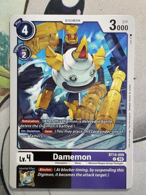 Damemon Nonfoil Digimon TCG DGA822 | eBay