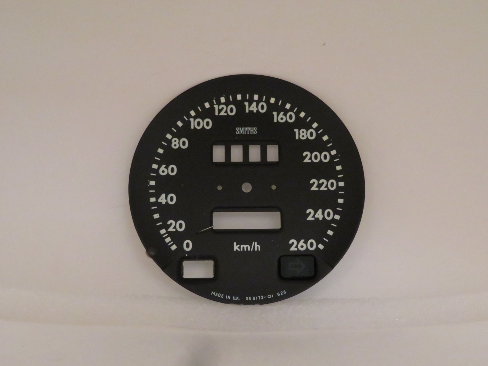 Speedometer Dial Face Plate 260KMH Smiths Brand Fits Jaguar XJ12 SN6173 ...