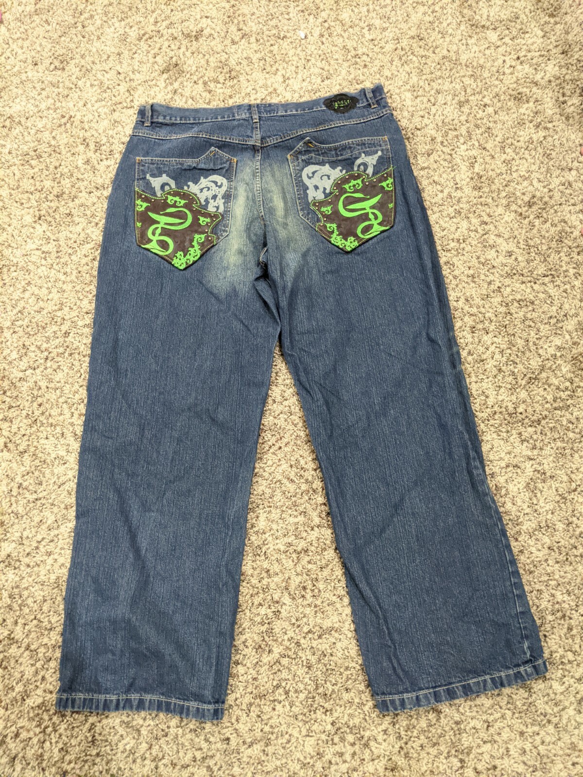 Mecca Jeans Baggy Hip Hop Iconic 1990s With Large Art… - Gem