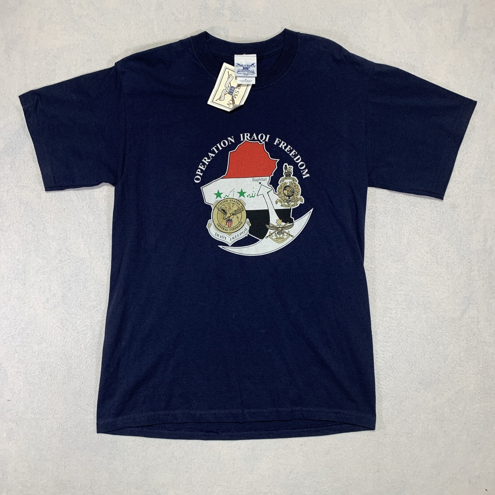 OIF Operation Iraqi Freedom T Shirt Mens Medium Navy Blue Central ...