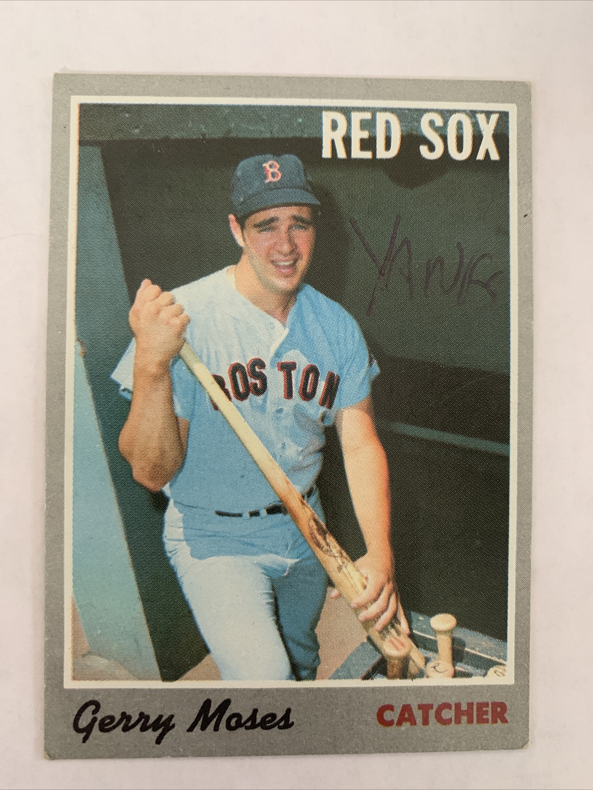 1970 Topps Baseball Card #104 Gerry Moses Boston Red Sox Writing Free ...