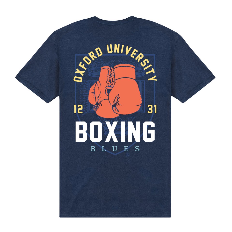 Oxford University Boxing Unisex T-Shirt - Navy Small Navy Blue | eBay
