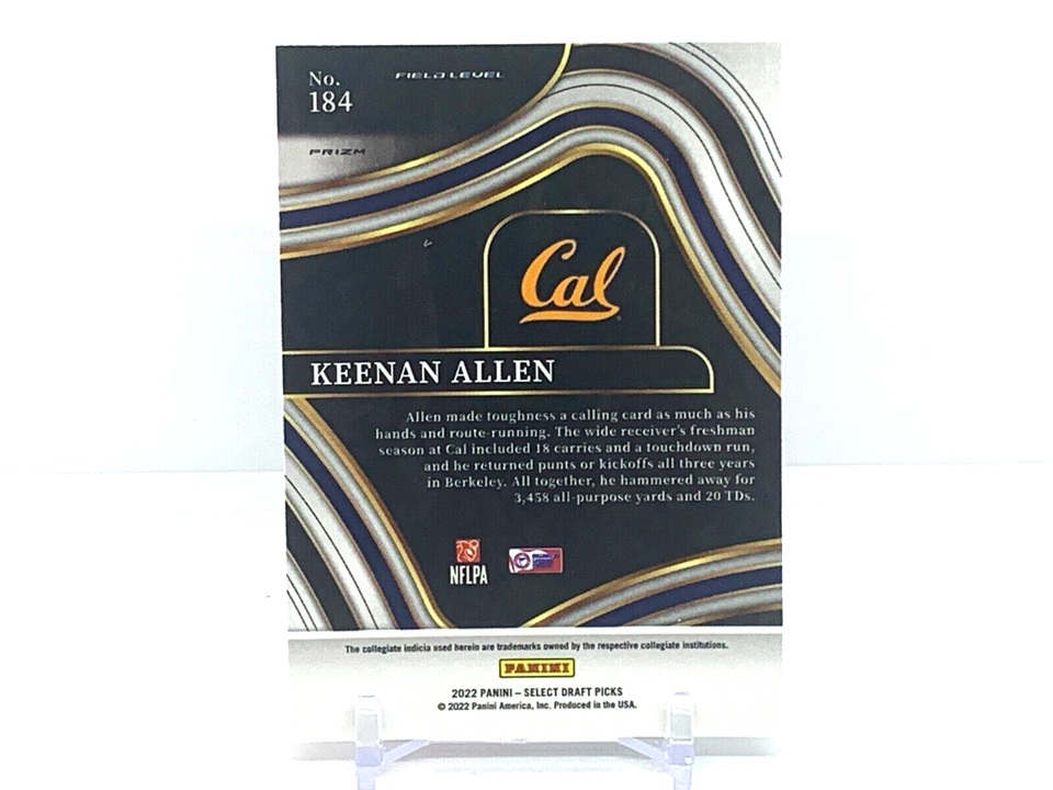 2022 Panini Select Draft Picks Field Level Red Lazer Prizm Keenan Allen ...