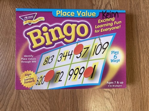 TREND Place Value Bingo Game For Children 7 & UP Learning Numbers Up To ...