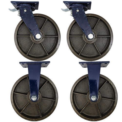 4pcs Set Super Heavy Duty Caster Wheel 12inch Heat Resistant 2lockable ...