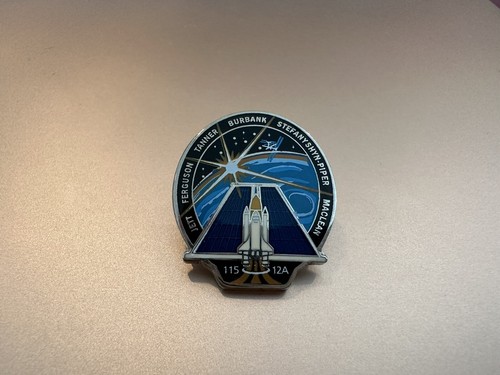 Authentic NASA STS-115 Space Shuttle Atlantis ISS-12A Hat Pin / Lapel ...
