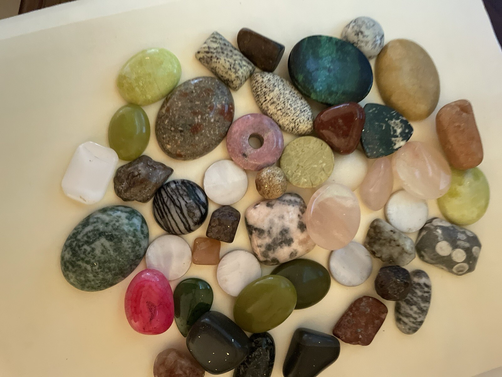 46 colorful Mixed Natural Assorted bulk tumbled Gem stone | eBay
