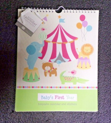 Baby's First Year Keepsake Circus Calendar and Stickers (M) | eBay