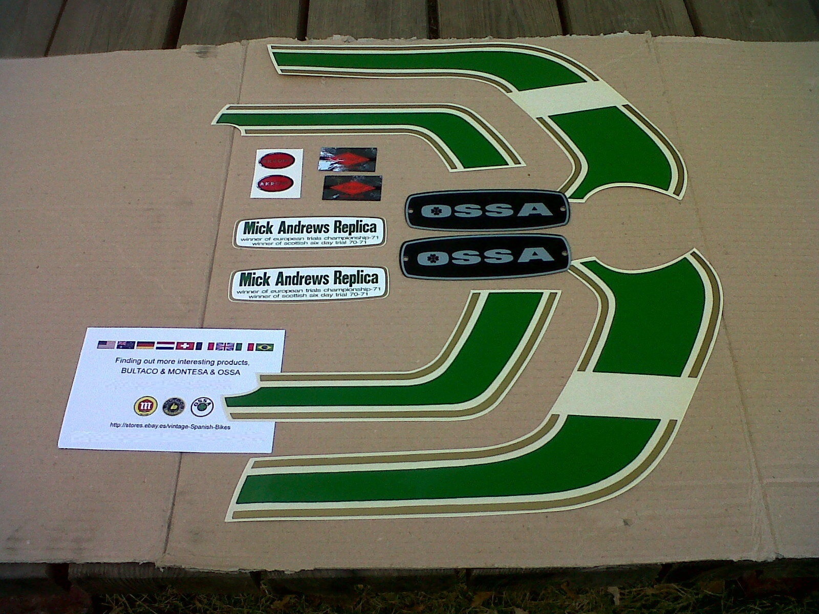 OSSA MICK ANDREWS DECALS KIT FULL BIKE NEW OSSA MAR OSSA | eBay Australia