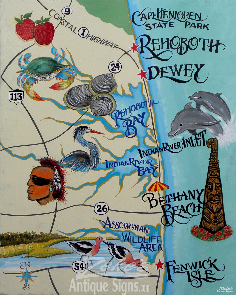 Bethany Beach Delaware Map