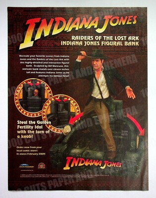 Indiana Jones Figure Diamond Select Toys 2008 Print Magazine Ad Poster ...