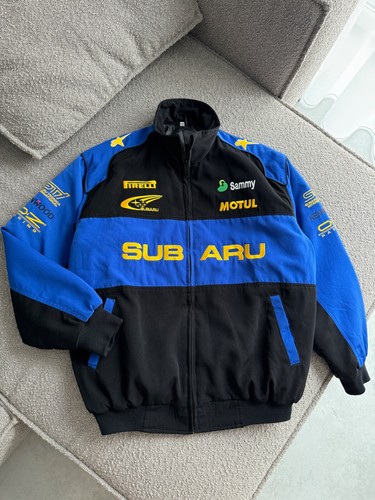 Men's Vintage SUBARU Racing Jacket Bomber World Rally Team RARE Size M ...