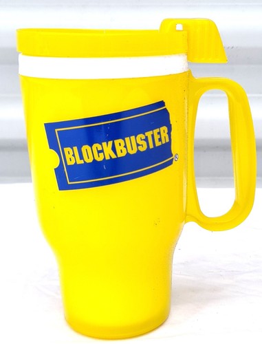 Blockbuster Video Thermal Mug Tumbler Cup Mug & Handle Yellow 17c ...