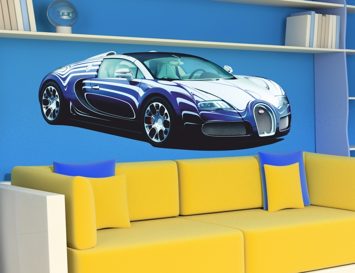 CAR Sport Racing Car BUGATTI VEYRON Sticker Cars Decal WALL STICKERS ...
