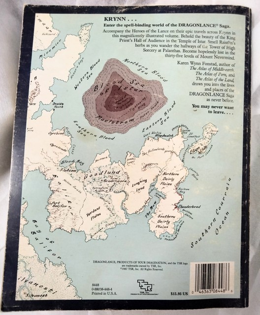 Atlas of The Dragonlance World 8448 Ad&d D&d TSR Dungeons Dragons 1st ...