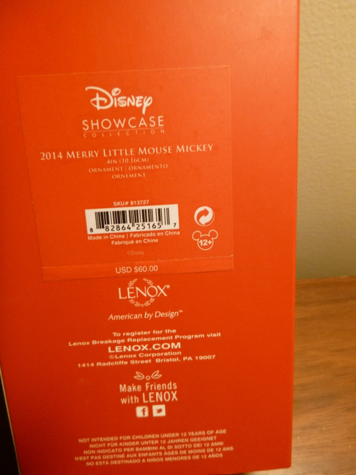 LENOX - 2014 MERRY LITTLE MOUSE MICKY ORNAMENT | eBay