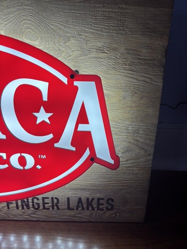 ITHACA BEER SIGN CO. ANTIGO NEON DISPLAY BAR DECOR WOOD SPIRIT FINGER ...
