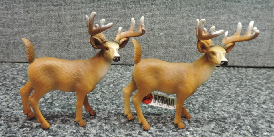 Deer Figures Lot x7 Schleich White Tailed Buck Deer Stag Doe New w Tags ...