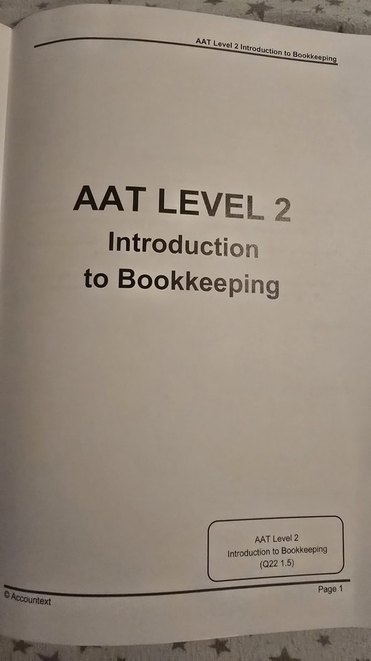 aat level 2 introduction to bookkeeping | eBay UK